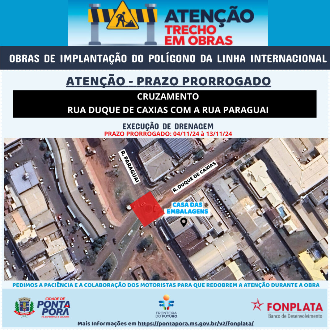 Obras não param em Ponta Porã: instalação de drenagem chega ao ...